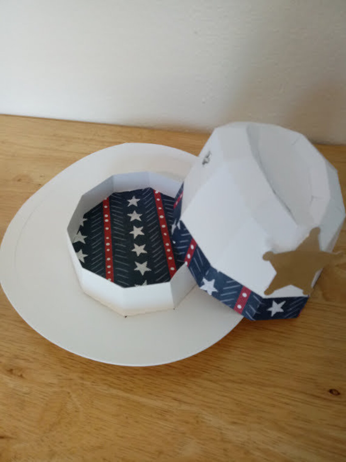 White Cowboy Hat Gift Box Free Shppg Etsy