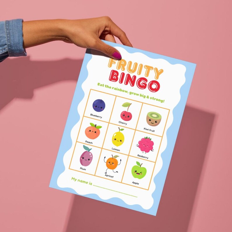 Printable Fruit Bingo for Kids - Etsy