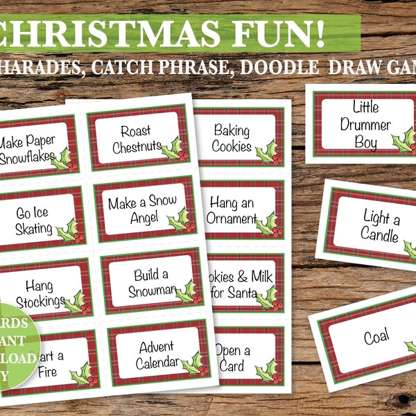 Christmas Pictionary - Etsy