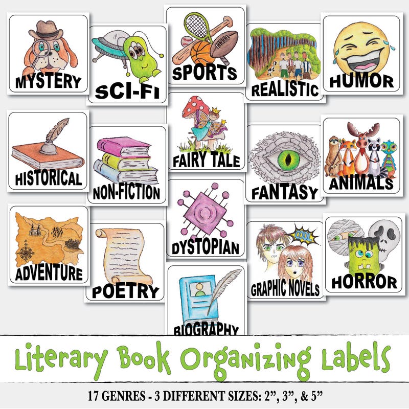 Library Genre - Etsy