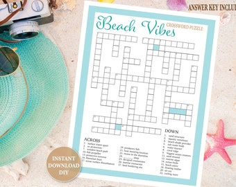Picture Crossword Puzzle for Kids INSTANT DOWNLOAD School - Etsy