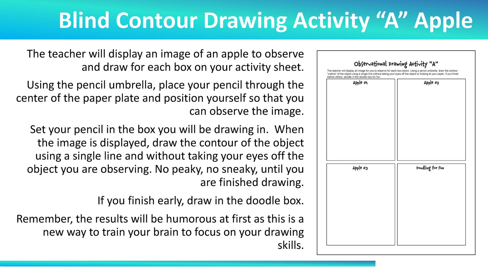 OBSERVATIONAL DRAWING, Art Lesson Plan, Visual Arts, Observational ...
