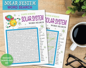 Science Worksheets Word Search Planets