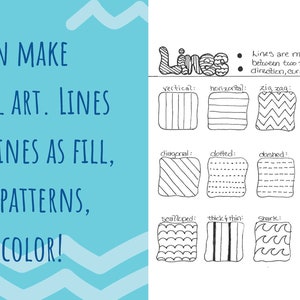 LINES Art Lesson Plan, PATTERN Activity, Elements of Art, 5 Lessons ...