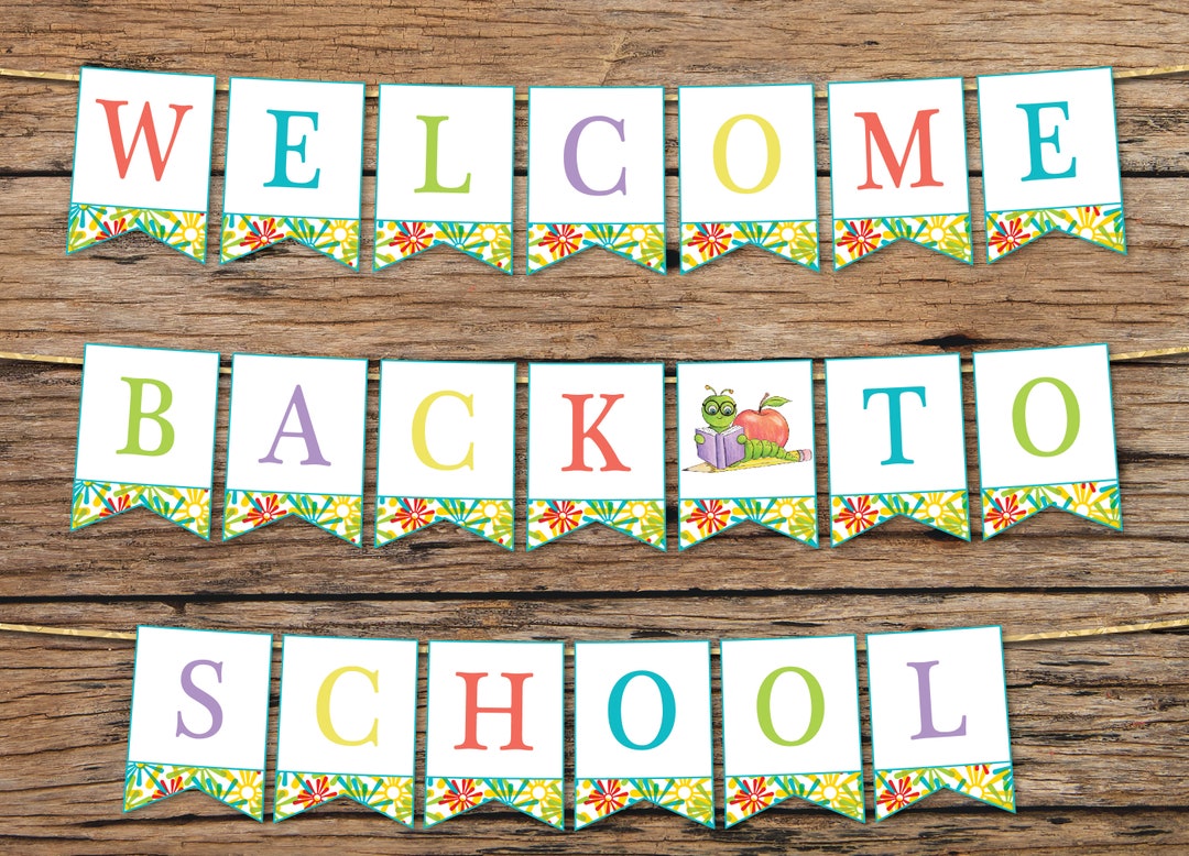 Printable Welcome Back to School Banner Bulletin Board Decoration ...