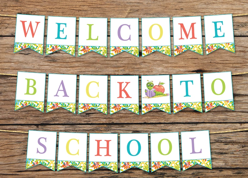Printable Welcome Back To School Banner Bulletin Board - Etsy México