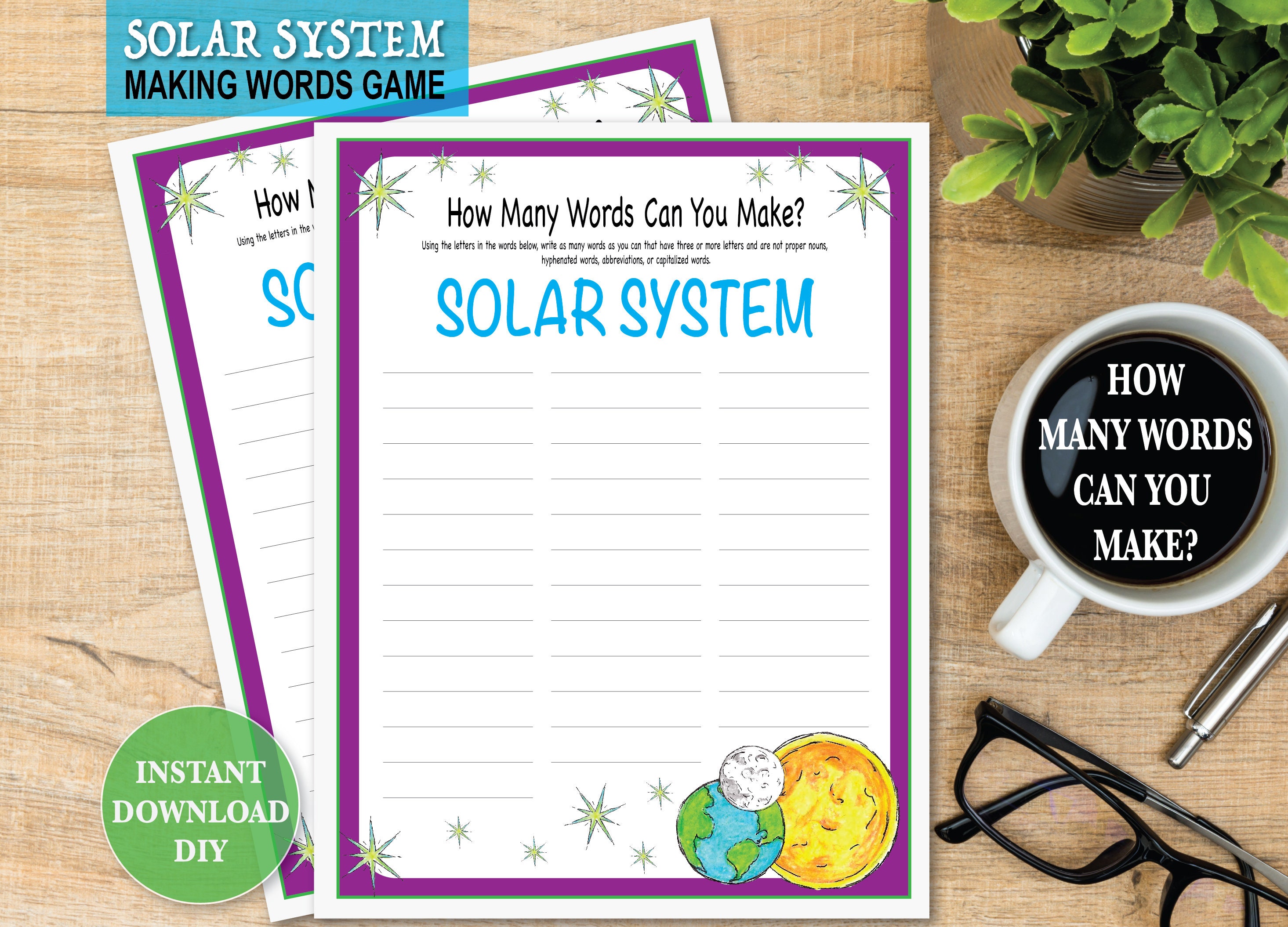 Solar System Imformation Words