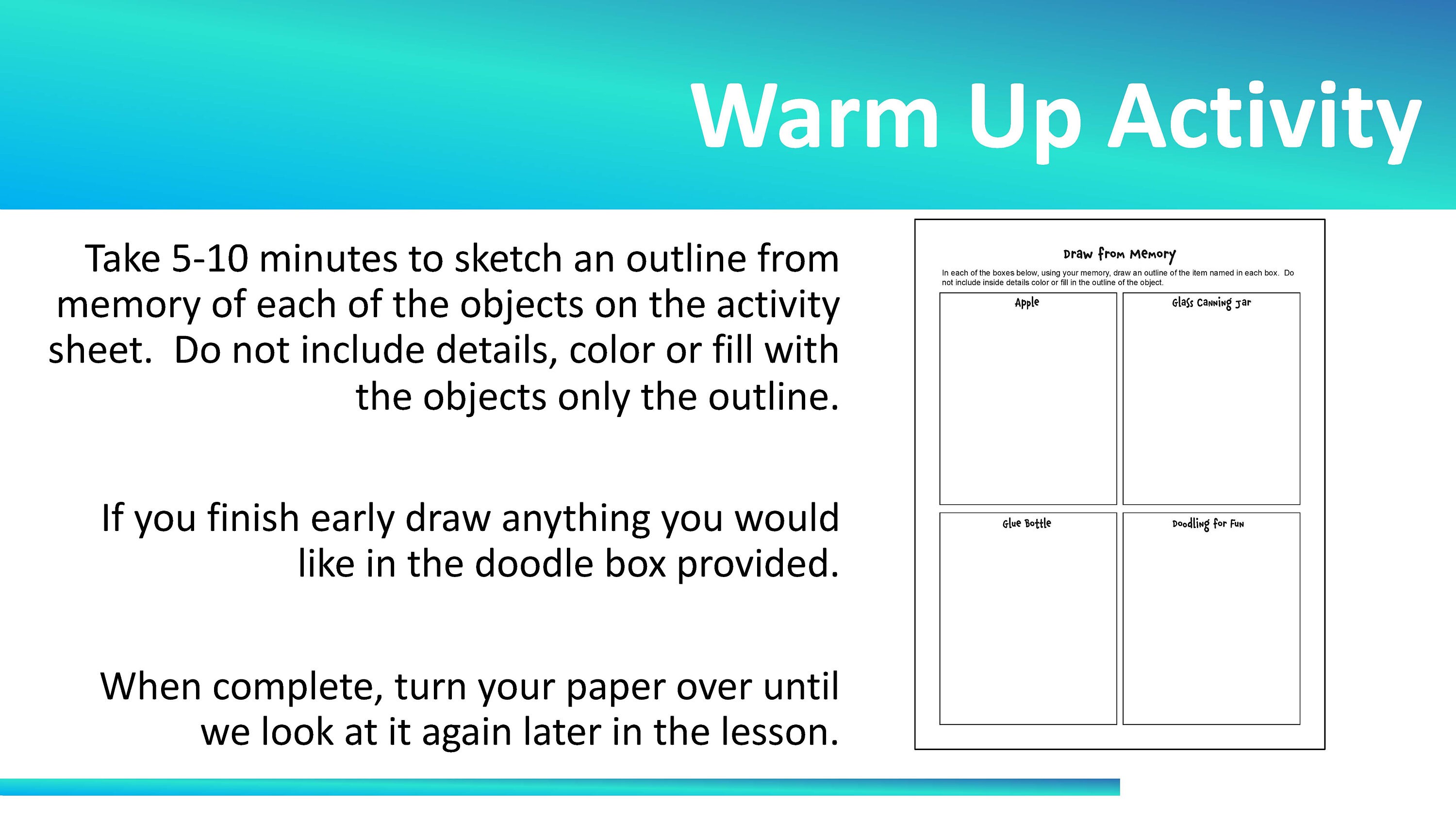 OBSERVATIONAL DRAWING, Art Lesson Plan, Visual Arts, Observational ...