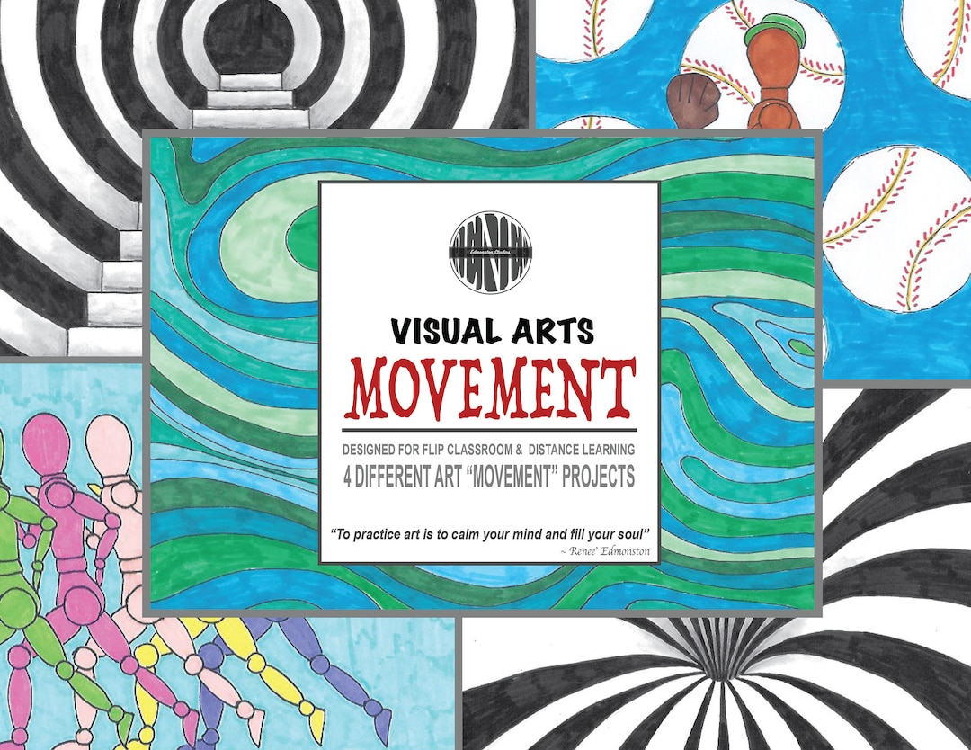 MOVEMENT Art Lesson Plan, Movement Activity, Elements of Art, 5 Lessons ...