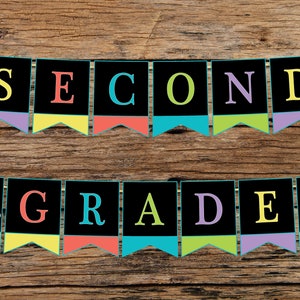 Printable Second Grade Banner 2nd Grade Bulletin Board Decoration ...