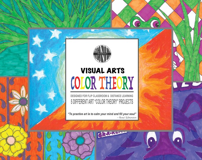 COLOR THEORY Art Lesson Plan, Color Wheel Activity, Elements of Art, 5 ...