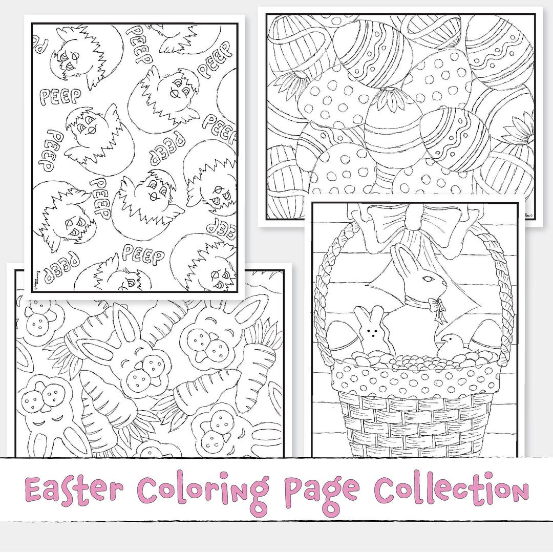 Printable Easter Coloring Pages - Etsy