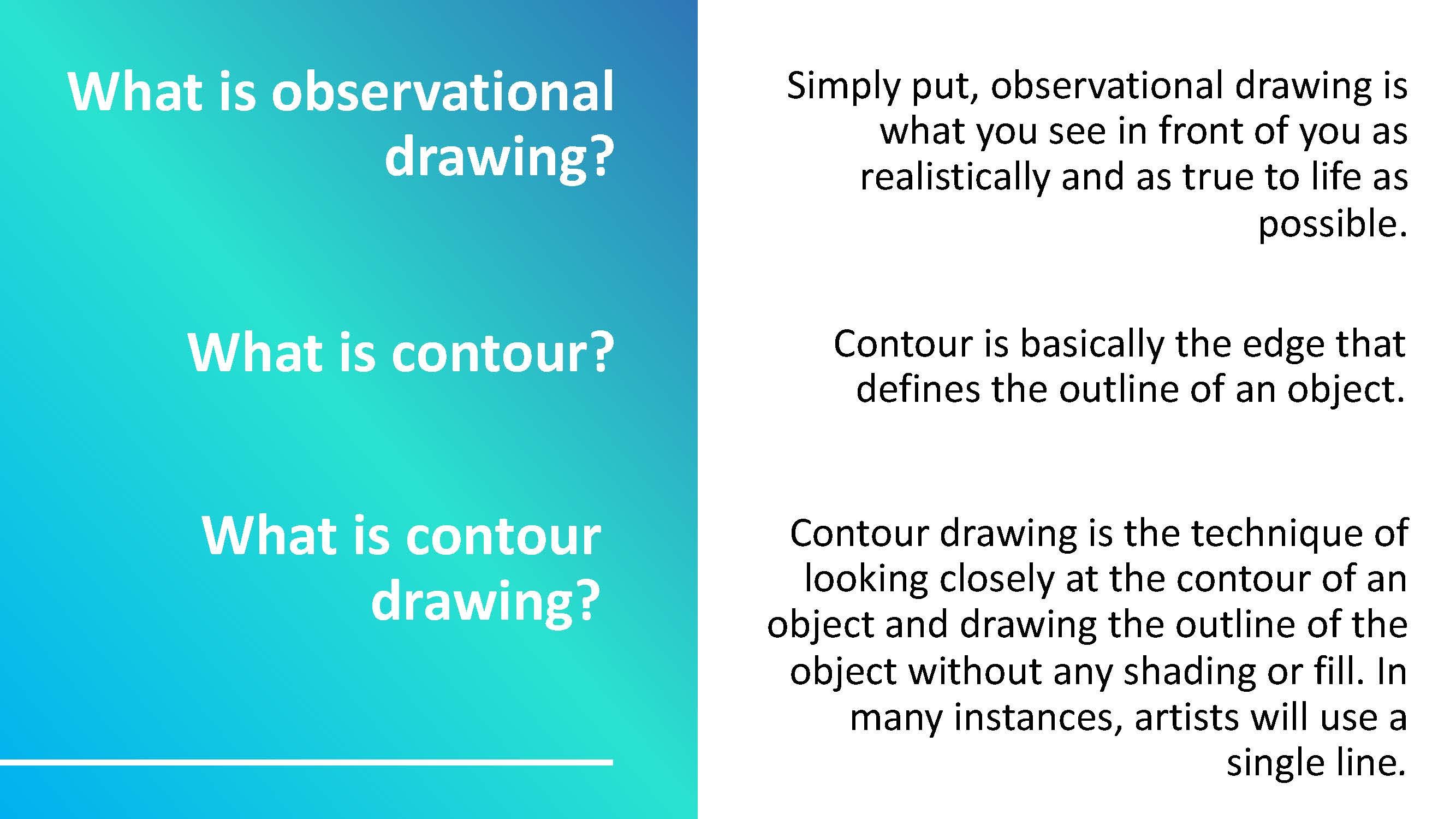 OBSERVATIONAL DRAWING, Art Lesson Plan, Visual Arts, Observational ...