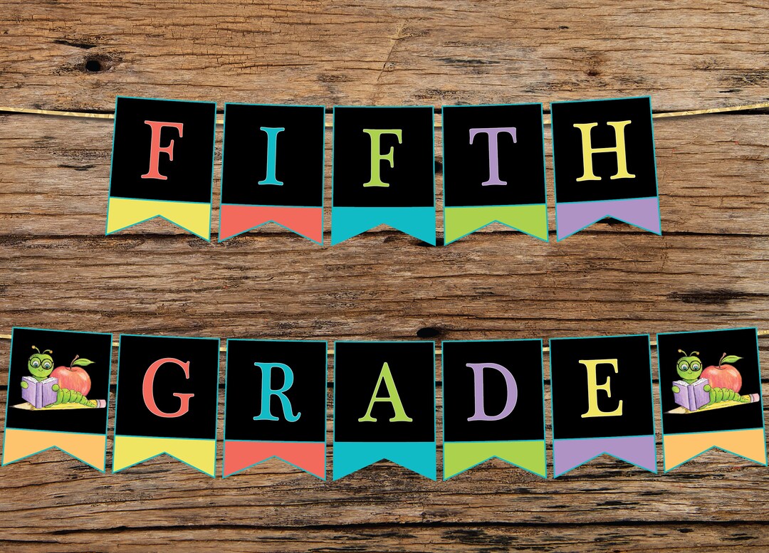Printable Fifth Grade Banner 5th Grade Bulletin Board Decoration ...