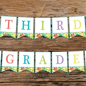 Printable Third Grade Banner 3rd Grade Bulletin Board Decoration ...