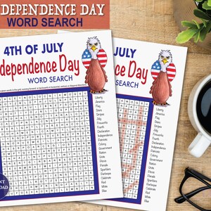 Fourth of July Word Search Find Fun Printable Game July 4th ...