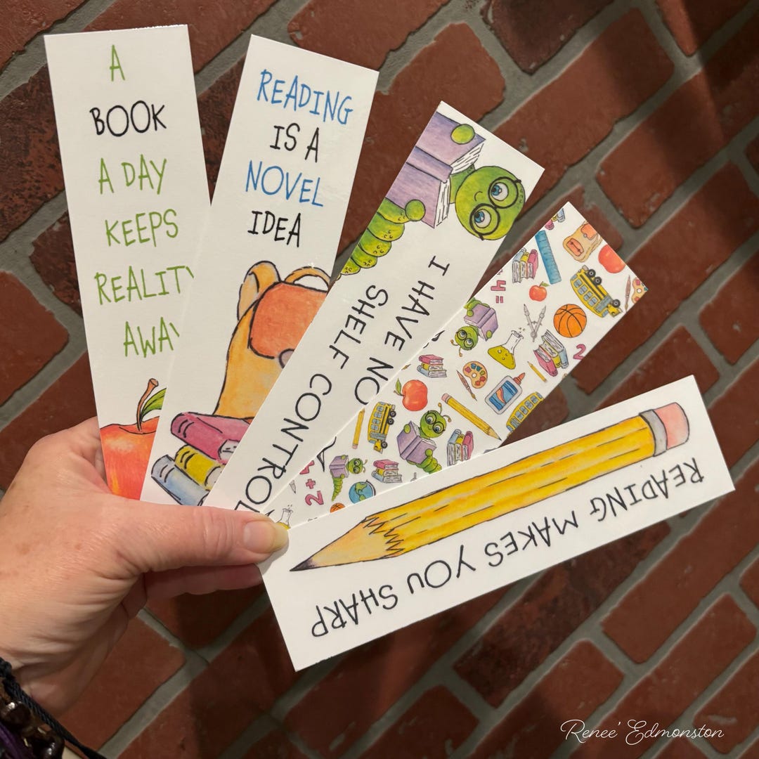 5 Laminate School Bookmarks, Funny Bookmarks for Teachers and Students ...