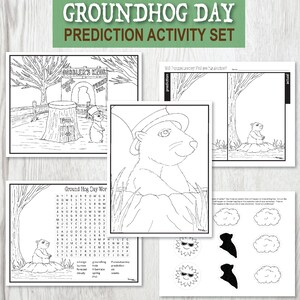Groundhog Day Fun, Printable, Groundhog Shadow Prediction, Word Search ...