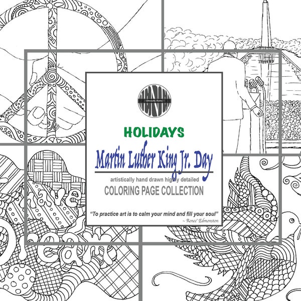 Martin Luther King Coloring Sheets - Etsy