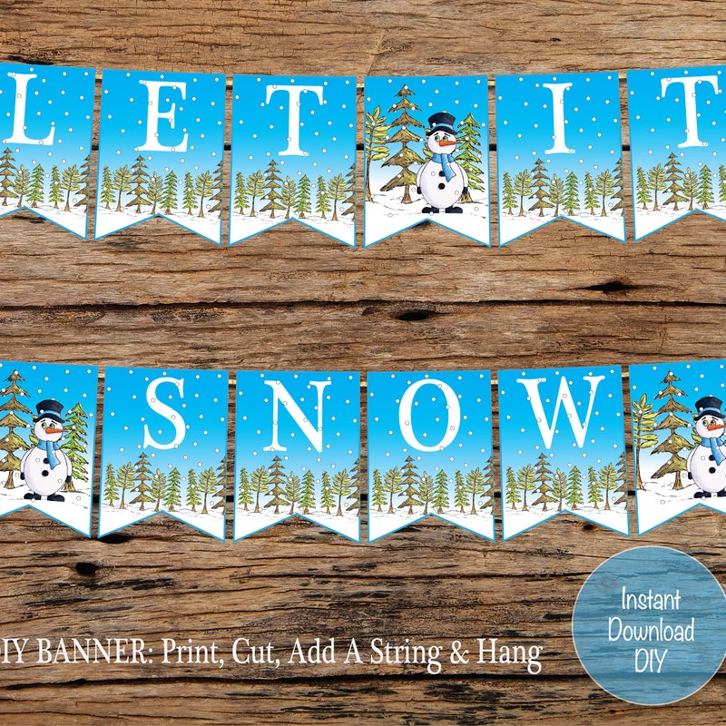 Let It Snow Banner - Etsy