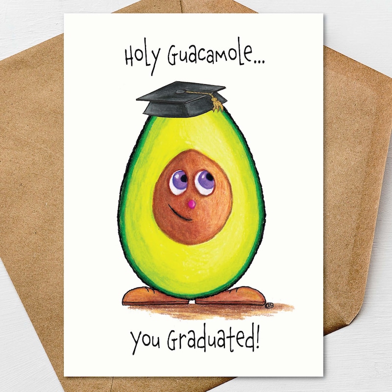 Avocado Graduation Cards - Etsy