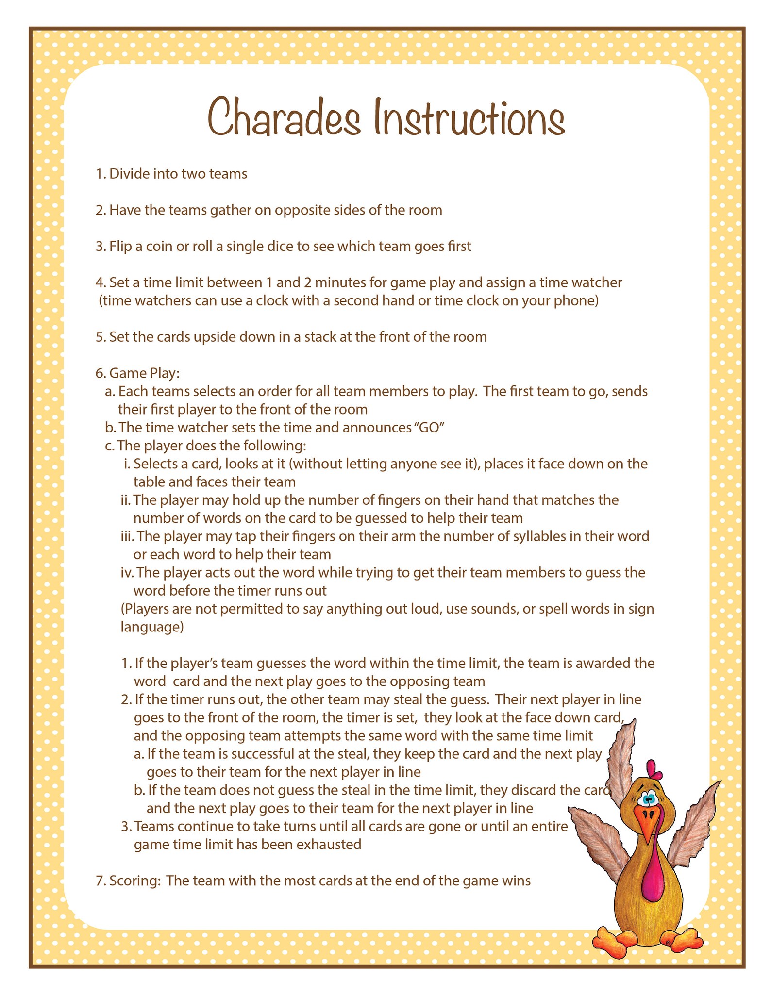 Thanksgiving Charades and Doodle Draw Pictionary Games - Etsy