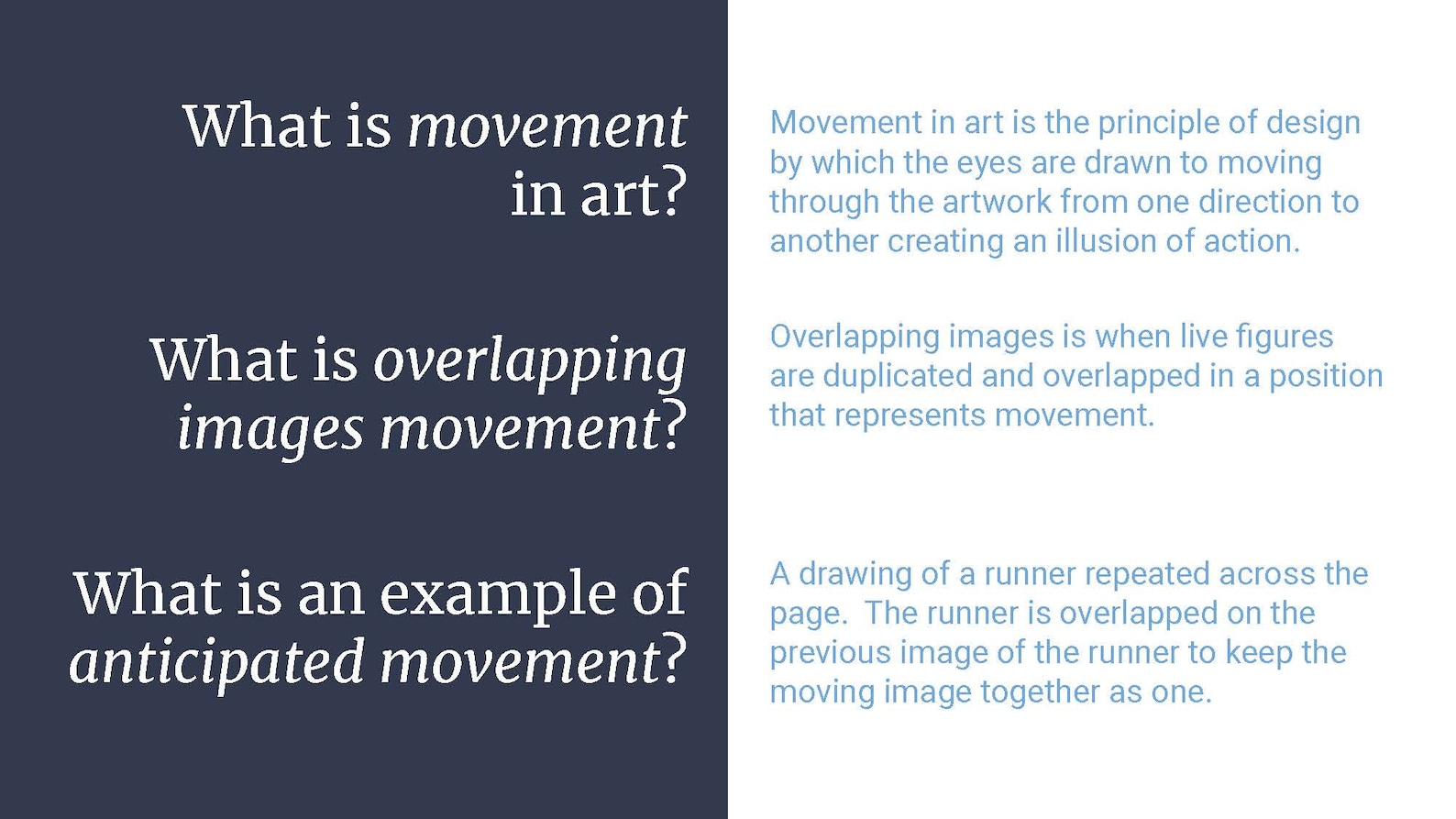 MOVEMENT Art Lesson Plan, Movement Activity, Elements of Art, 5 Lessons ...
