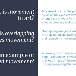MOVEMENT Art Lesson Plan, Movement Activity, Elements of Art, 5 Lessons ...