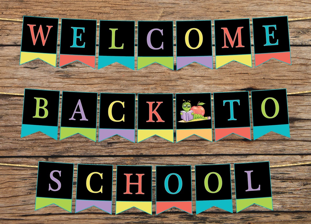 Printable Welcome Back to School Banner Bulletin Board Decoration ...