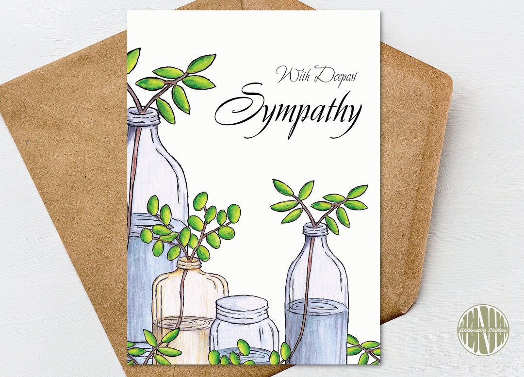 Sympathy Card, Deepest Sympathy, Caring Concern, Loss, Comfort, Peace ...