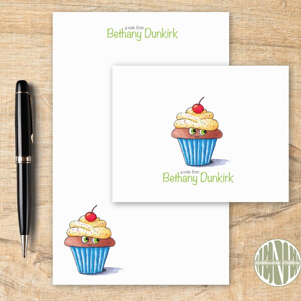 Cupcake Note Cards - Etsy