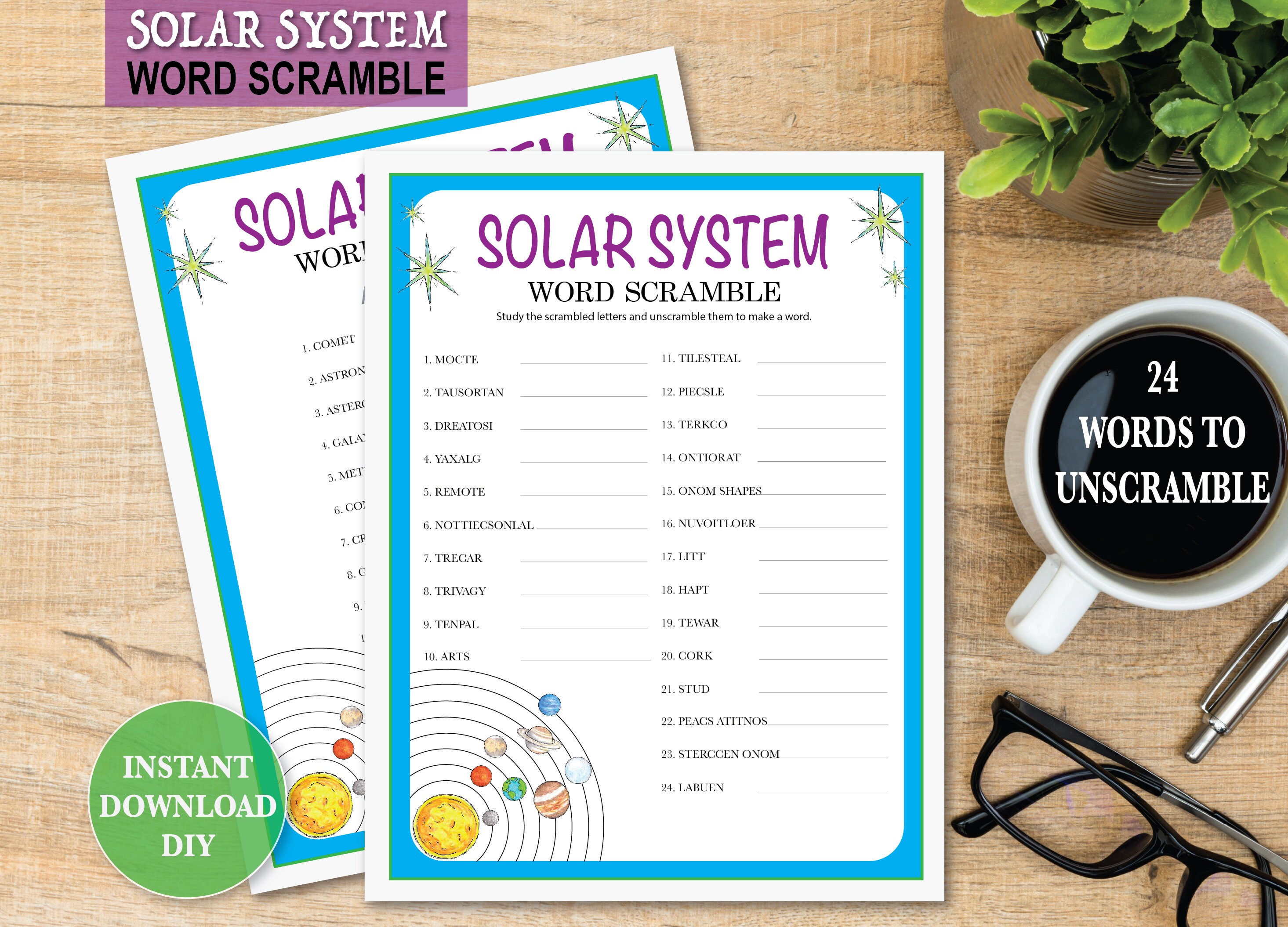 Solar System Word Scramble