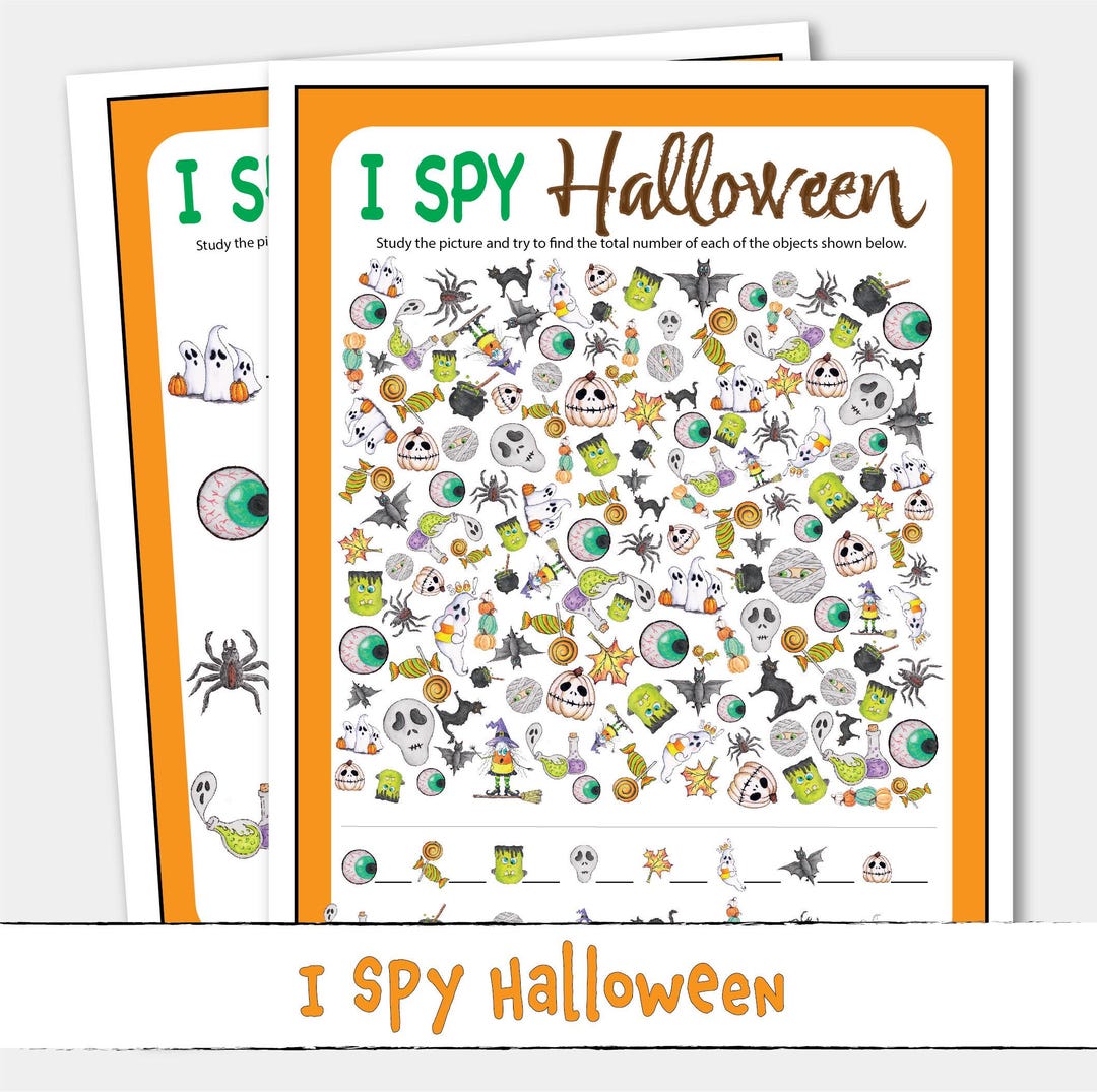 Printable I SPY Halloween Puzzle Game - Etsy