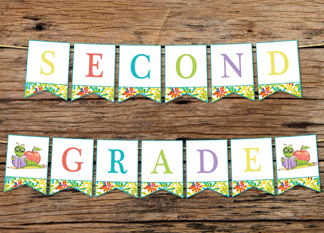 Printable Second Grade Banner 2nd Grade Bulletin Board Decoration ...