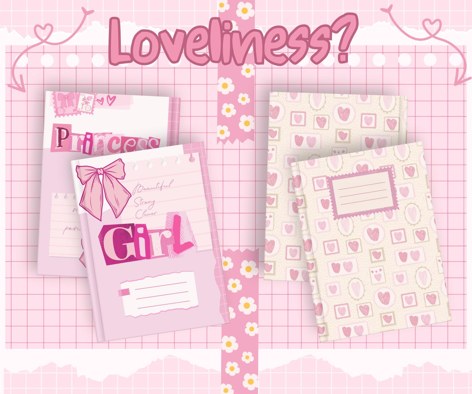 6+ Girly Notebook Covers - Printable A4 A5 - Pastel Cute Stationery ...