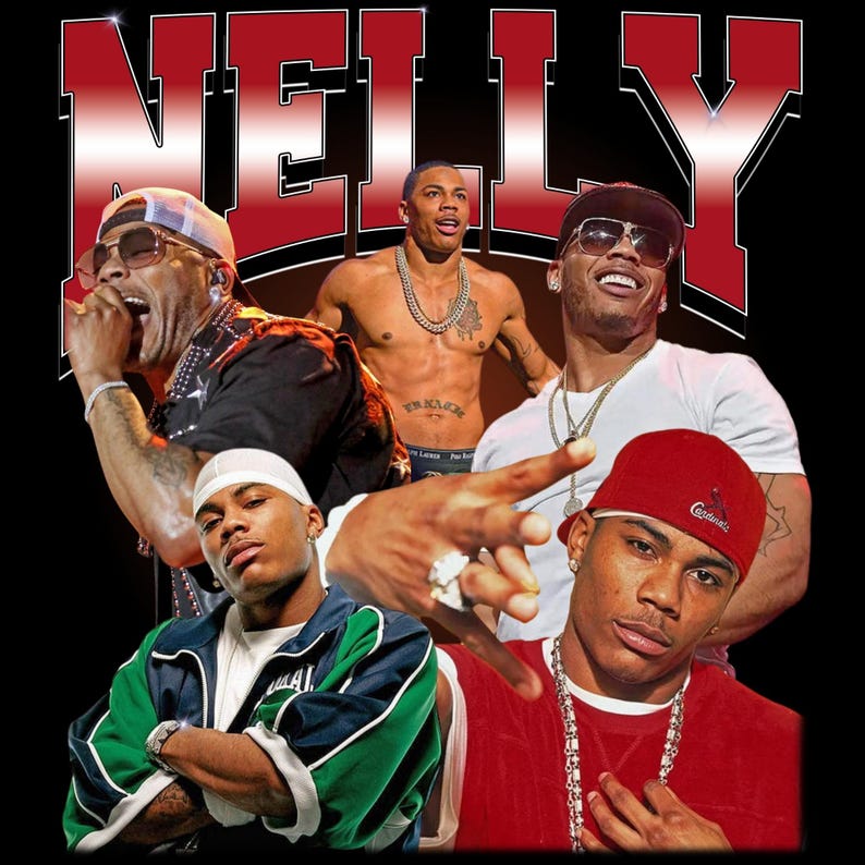 NELLY T Shirt Design. PNG Digital 4500x5100 Px. Rap, Rapper, Hiphop ...