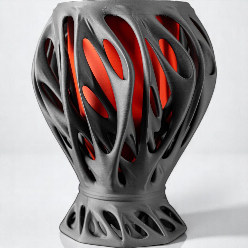 3D Printed Organic Design Plant Pot With Inner Container – Modern Art ...