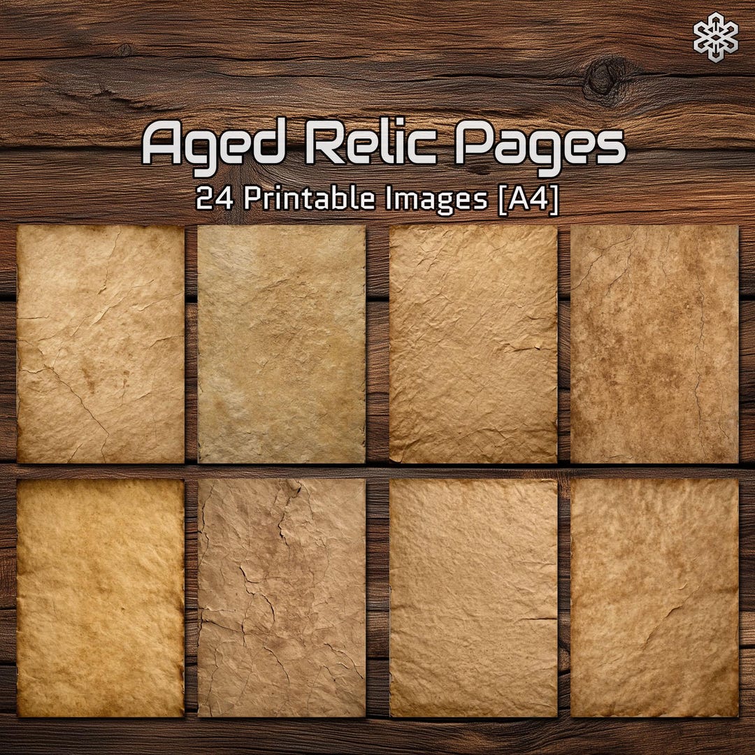 Aged Relic Pages | Antique Parchment Paper A4 | Vintage Blank ...