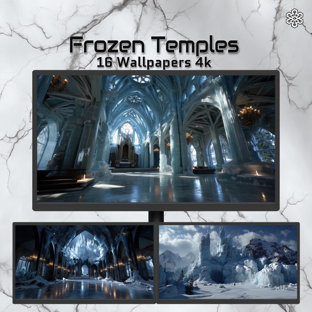Frozen Temples – 16 Fantasy Ice Cathedral Wallpapers in 4K | Digital ...