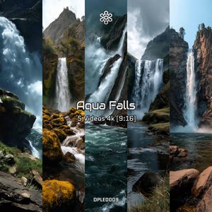 Vertical Waterfall Video Backgrounds – Calming 4K Nature Footage ...