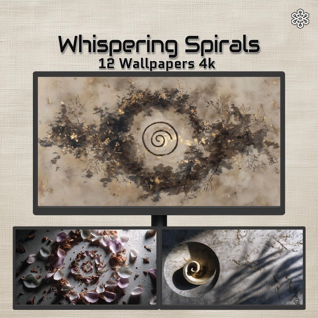 Whispering Spirals – 12 Zen Abstract 4K Wallpapers | Minimalist Spiral ...