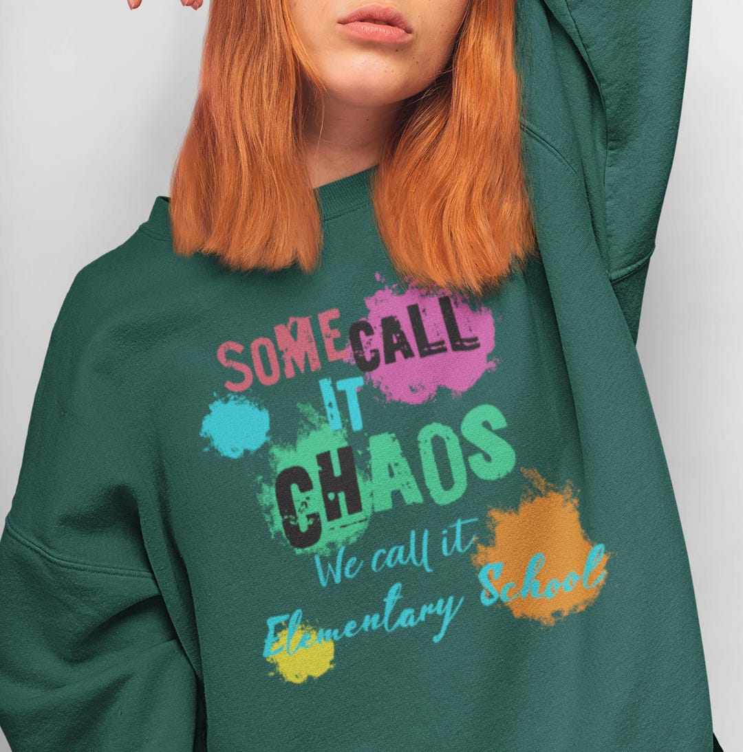 Colorful Elementary School Teacher Sweatshirt Elementary Teacher Gift ...