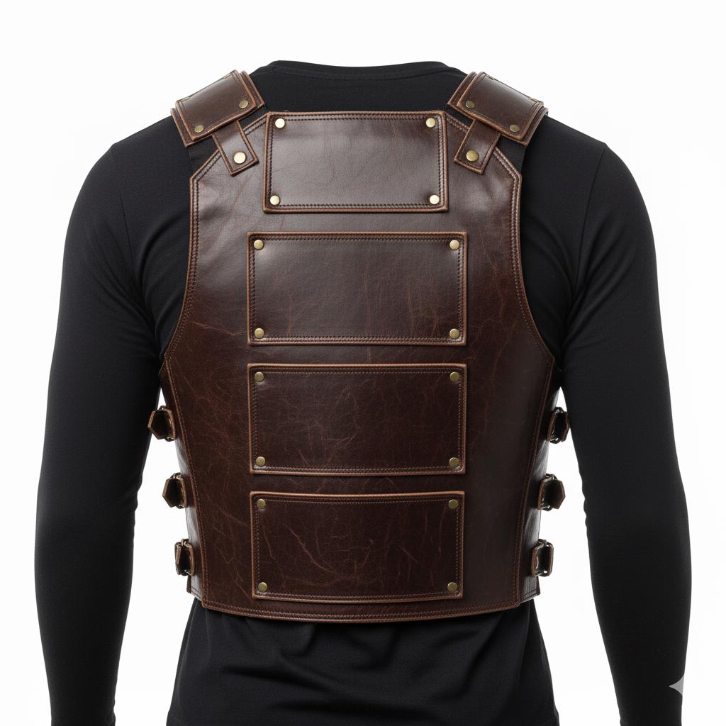 Handmade Mens Adventurers Hunter Leather Vest Vintage Brown Waxed ...