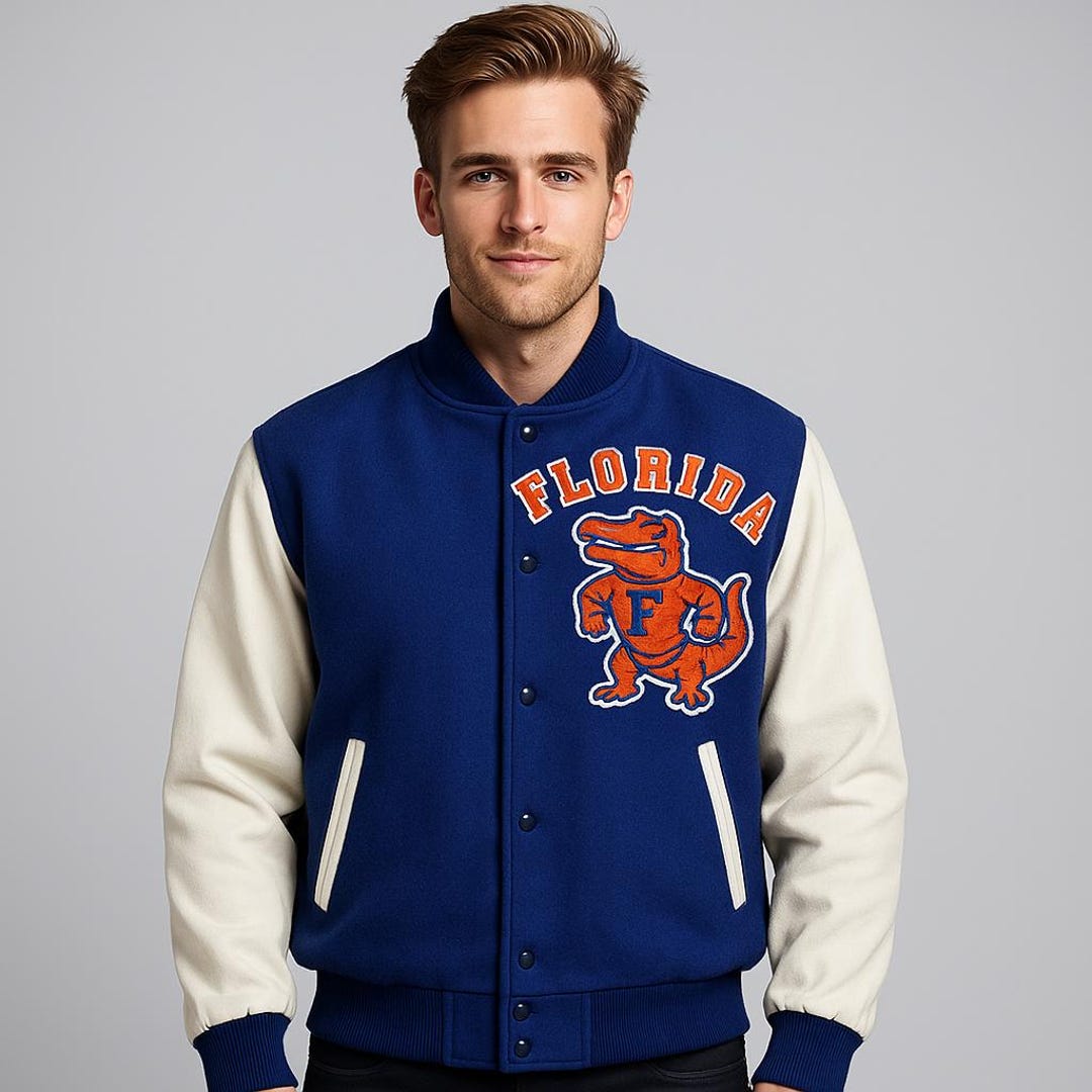 Vintage 1980s Florida Gators Chalk Line Varsity Bomber Jacket – Made in ...