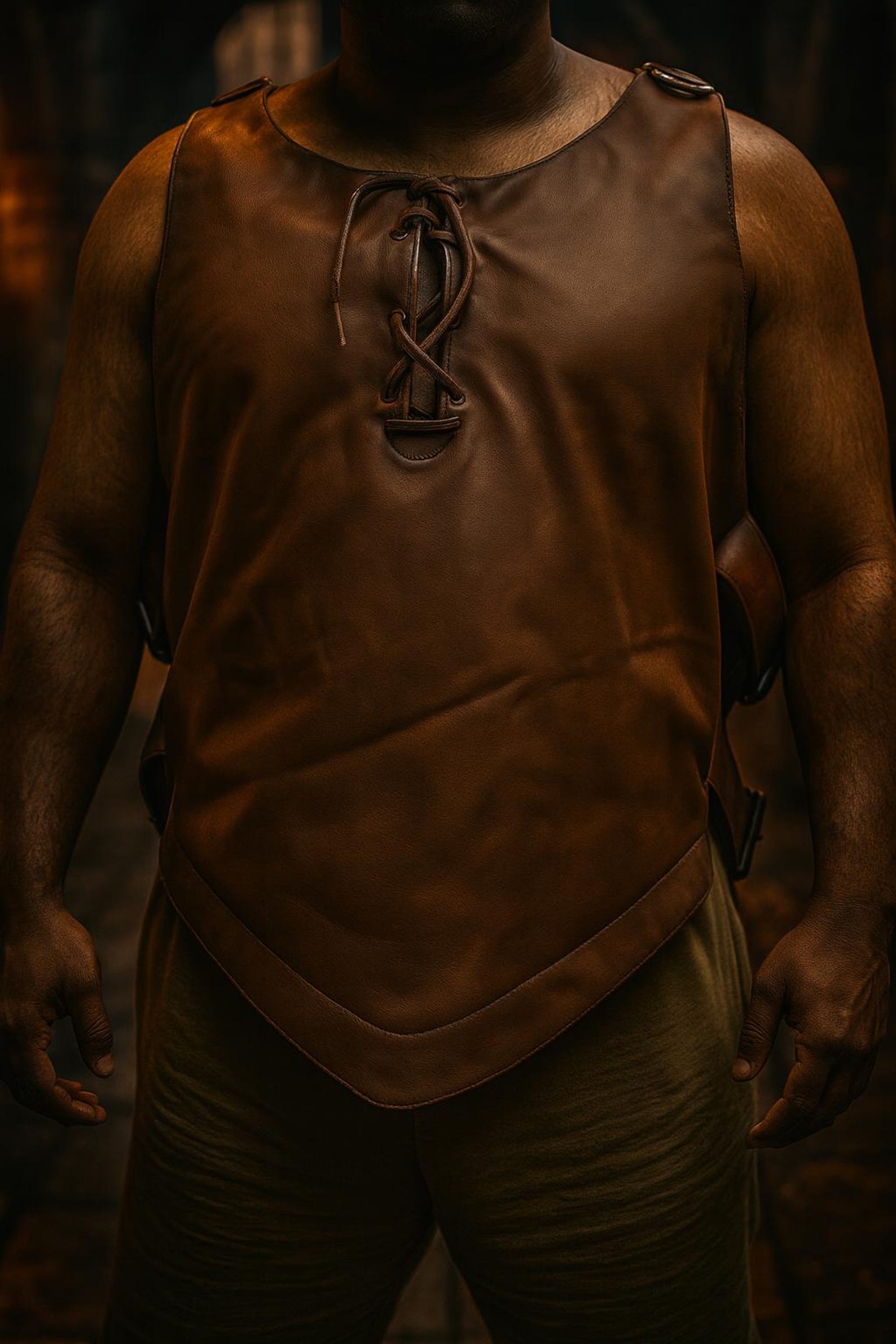 Handcrafted Leather Cuirass Armor,adjustable Lacing & Brass Buckles ...