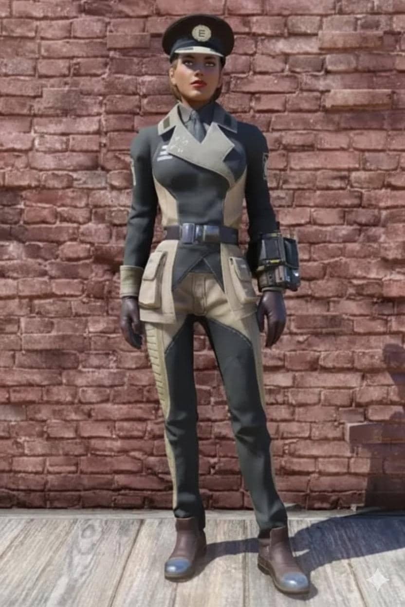 Fallout 76 Enclave Officer Uniform & Hat Outfit Set | Video Game ...
