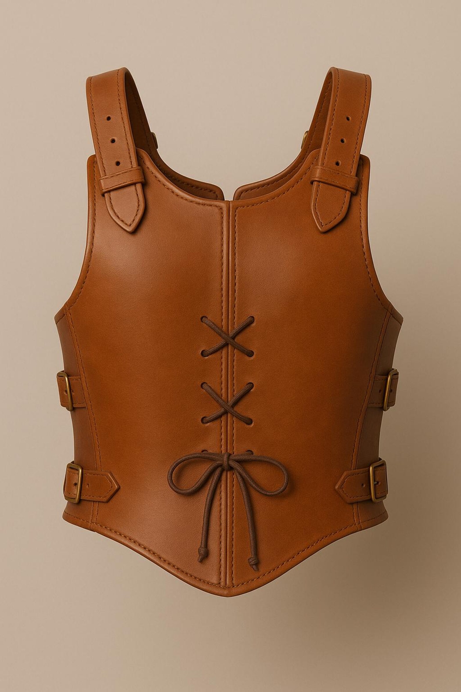 Handcrafted Leather Cuirass Armor,adjustable Lacing & Brass Buckles ...