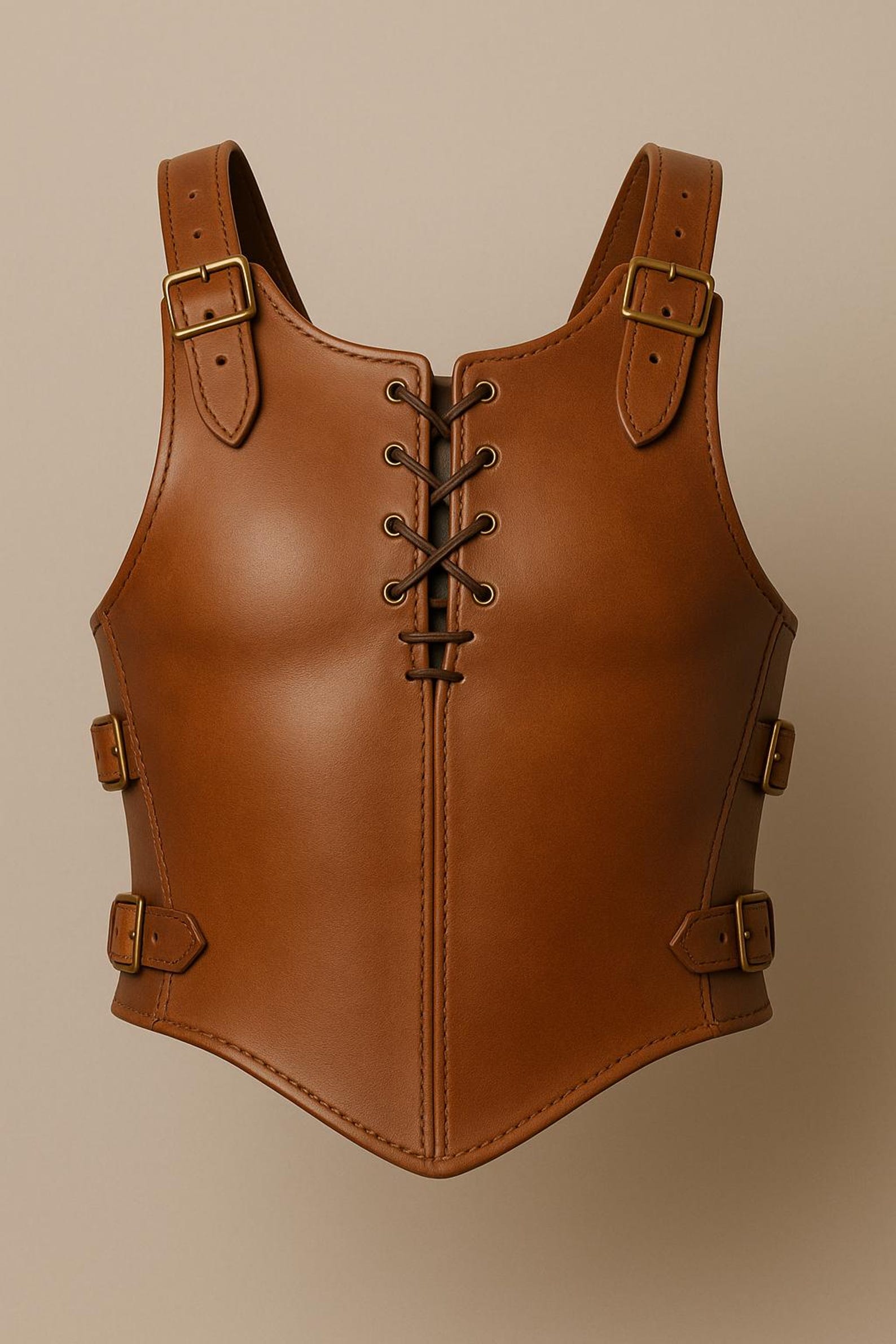 Handcrafted Leather Cuirass Armor,adjustable Lacing & Brass Buckles ...