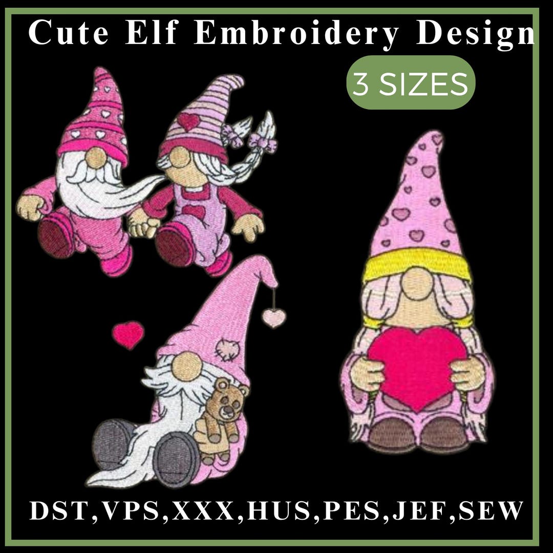 Elf Embroidery Design,elf Head, Christmas Embroidery,christmas Machine ...