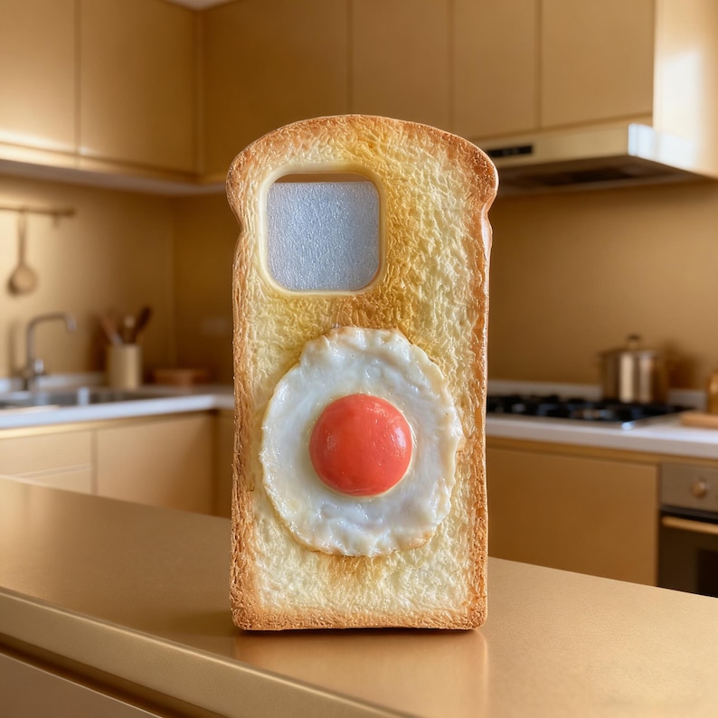 Toast iPhone Case Polymer Clay Handmade iPhone 17 16 15 14 13 Pro Max ...